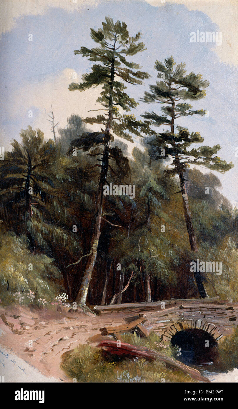 Near the Crossing Smith by Russell Smith oil on canvas (1812-1896 ) USA ...