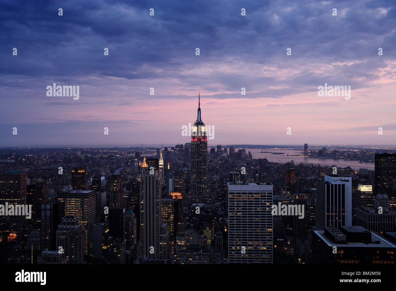 Manhattan skyline at dusk, New York City, New York, USA Stock Photo - Alamy