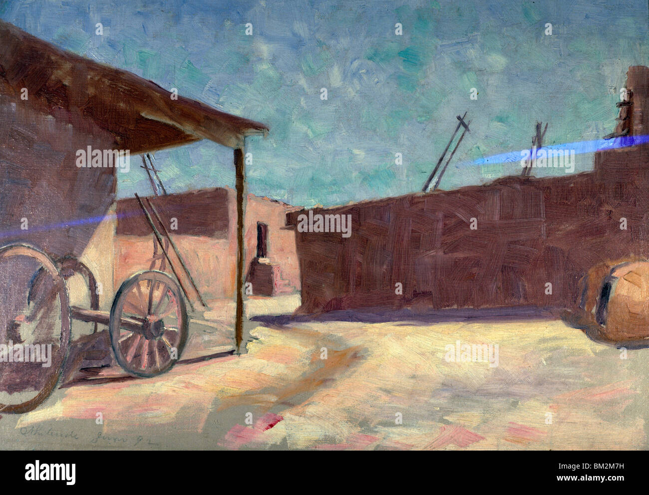 Zuni Village by Frank Reed Whiteside oil on canvas 1892 (1866-1929) USA ...