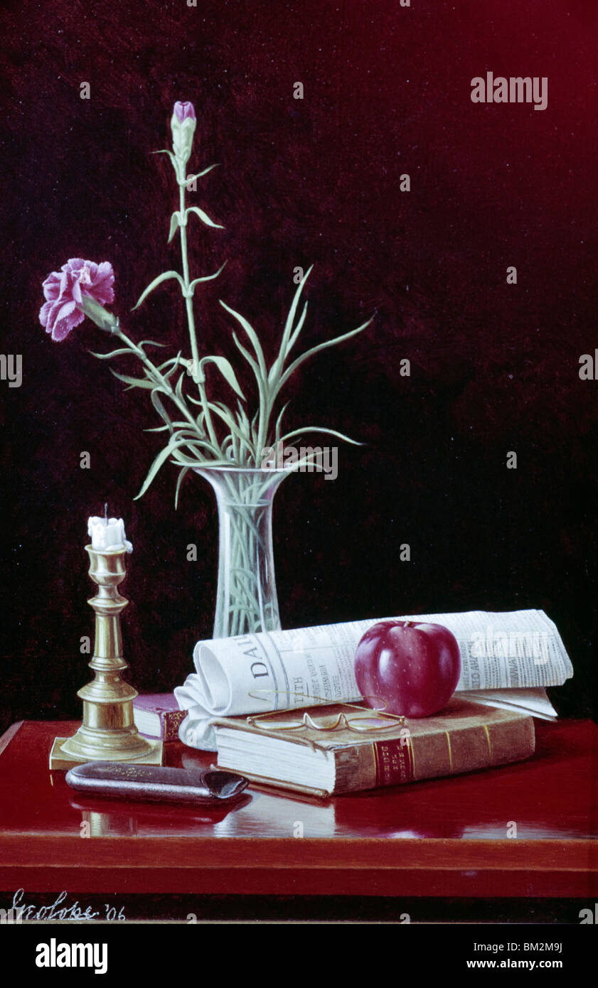 Red Carnations by George Cope, Painting, (1855-1929), USA, Pennsylvania ...