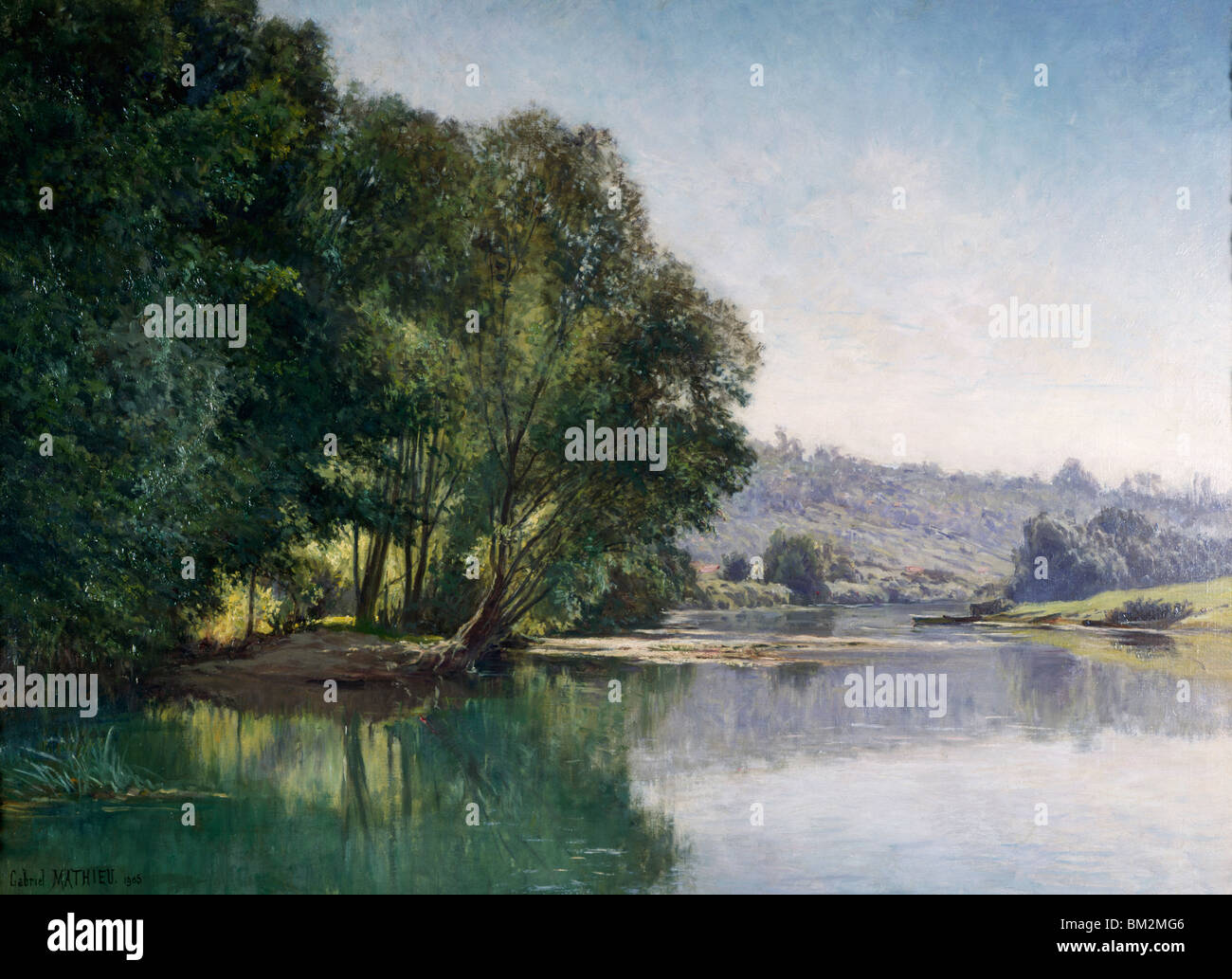 French River Landscape by Gabriel Mathieu oil painting 1905 (1886-1904 ...