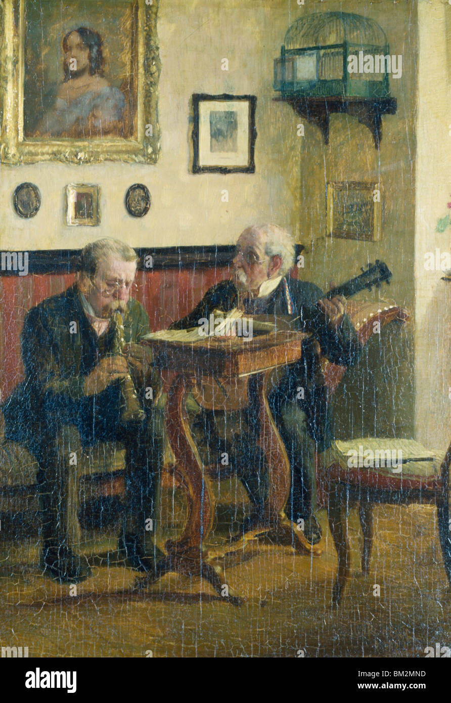 The Duet by Adolf Reich, oil on wood, (1887-1963), USA, Pennsylvania ...