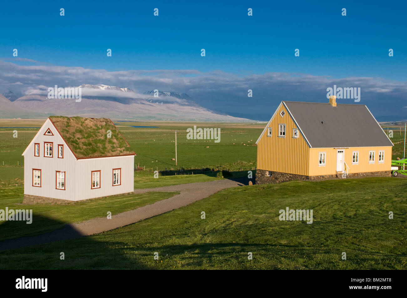 Typical houses in Glaumbaer, Iceland, Polar Regions Stock Photo - Alamy