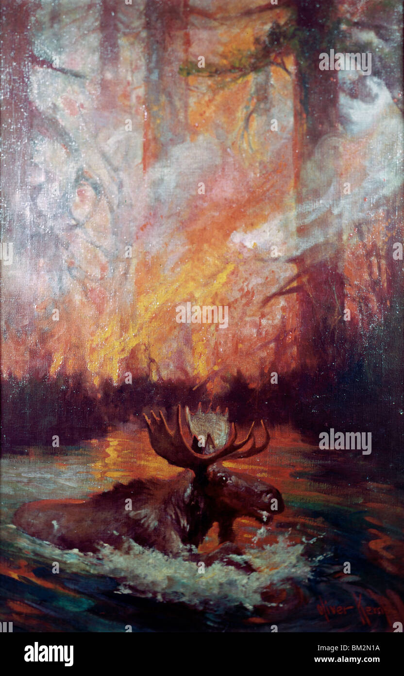 Moose by Oliver Kemp, (1887-1934), USA, Pennsylvania, Philadelphia ...