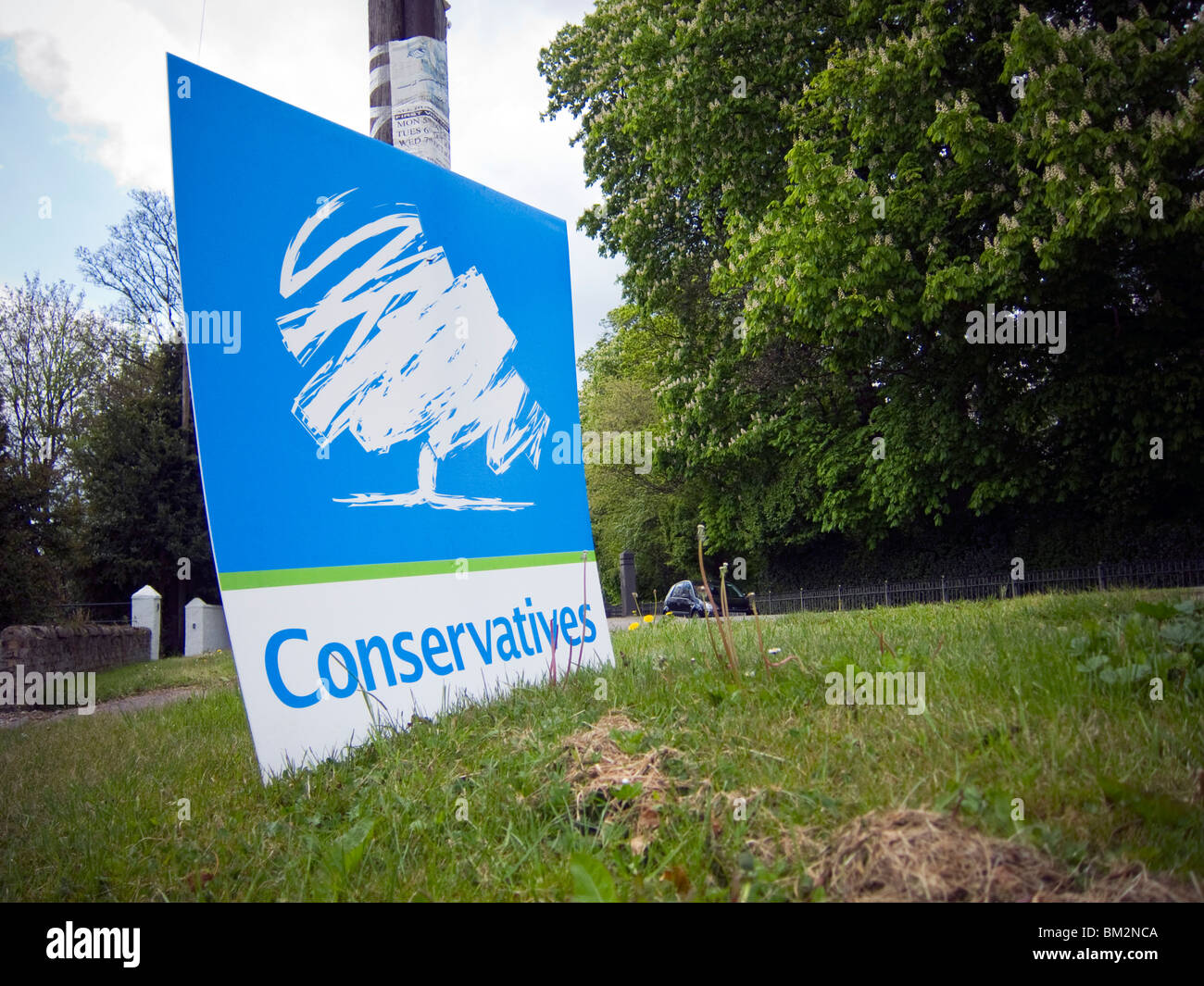 Conservative Party Board for the 2010 General Election Stock Photo - Alamy
