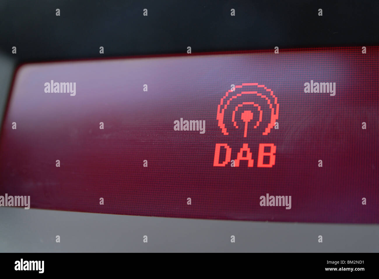 DAB Radio indicator on a car radio display. DAB - Digital Audio ...