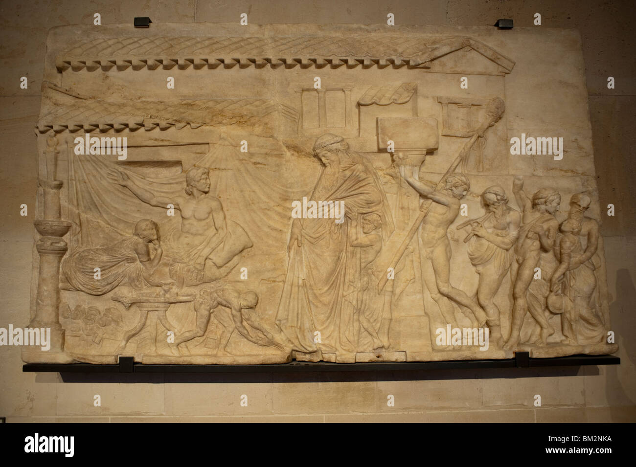 Greek relief louvre hi-res stock photography and images - Alamy