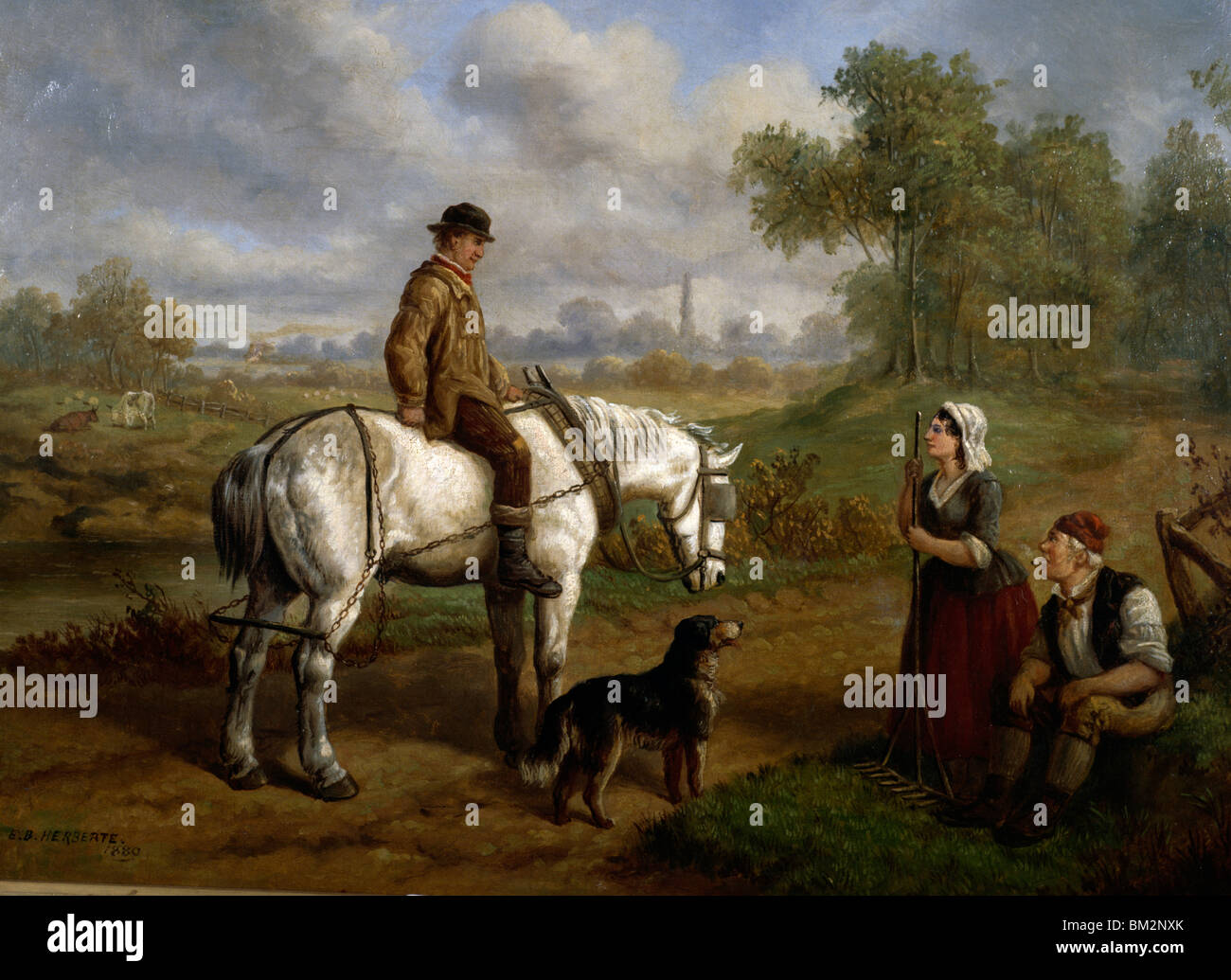 Proposal, by Edward B. Herbert, oil on canvas, 1880, (1857-1893), USA ...