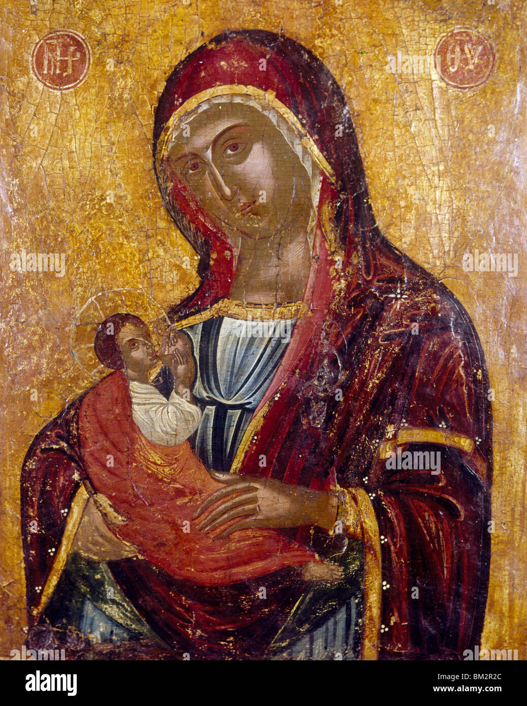 Madonna and Child, icons, Wood, 15th century Stock Photo - Alamy