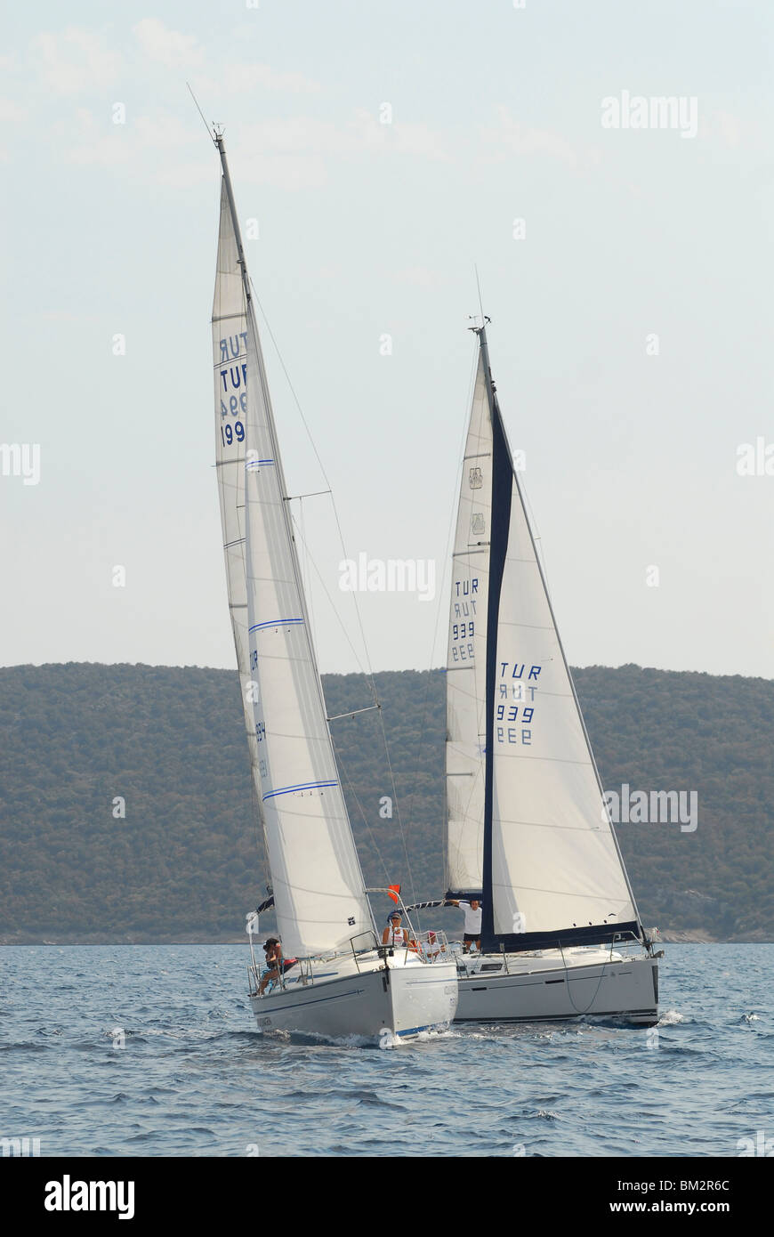 sailboats racing at the Mediterranean sea Stock Photo - Alamy