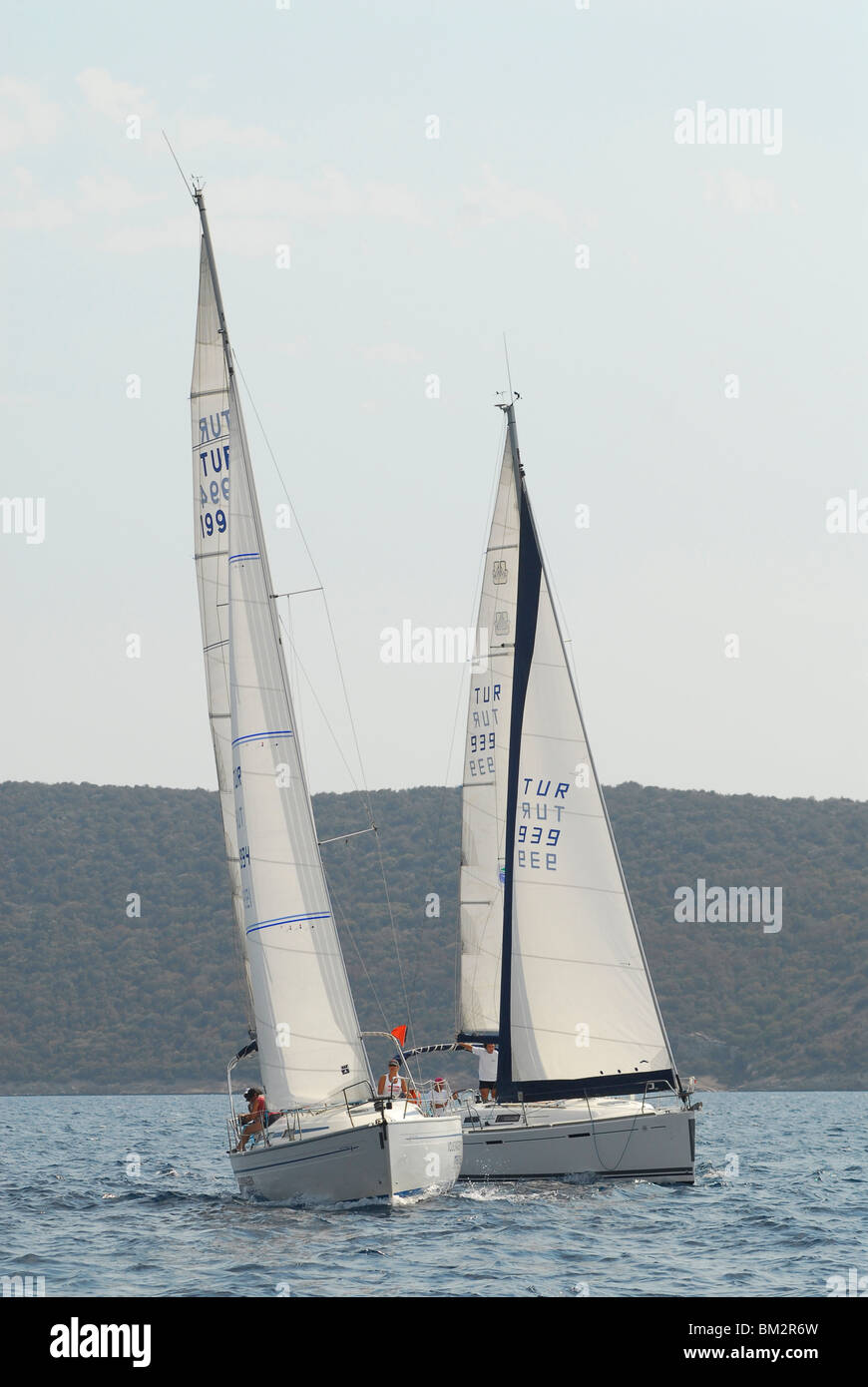 sailboats racing at the Mediterranean sea Stock Photo - Alamy