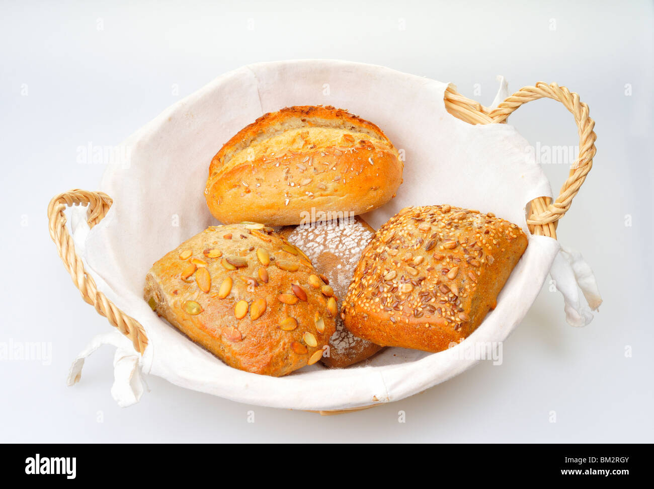 Buns in basket Stock Photo - Alamy