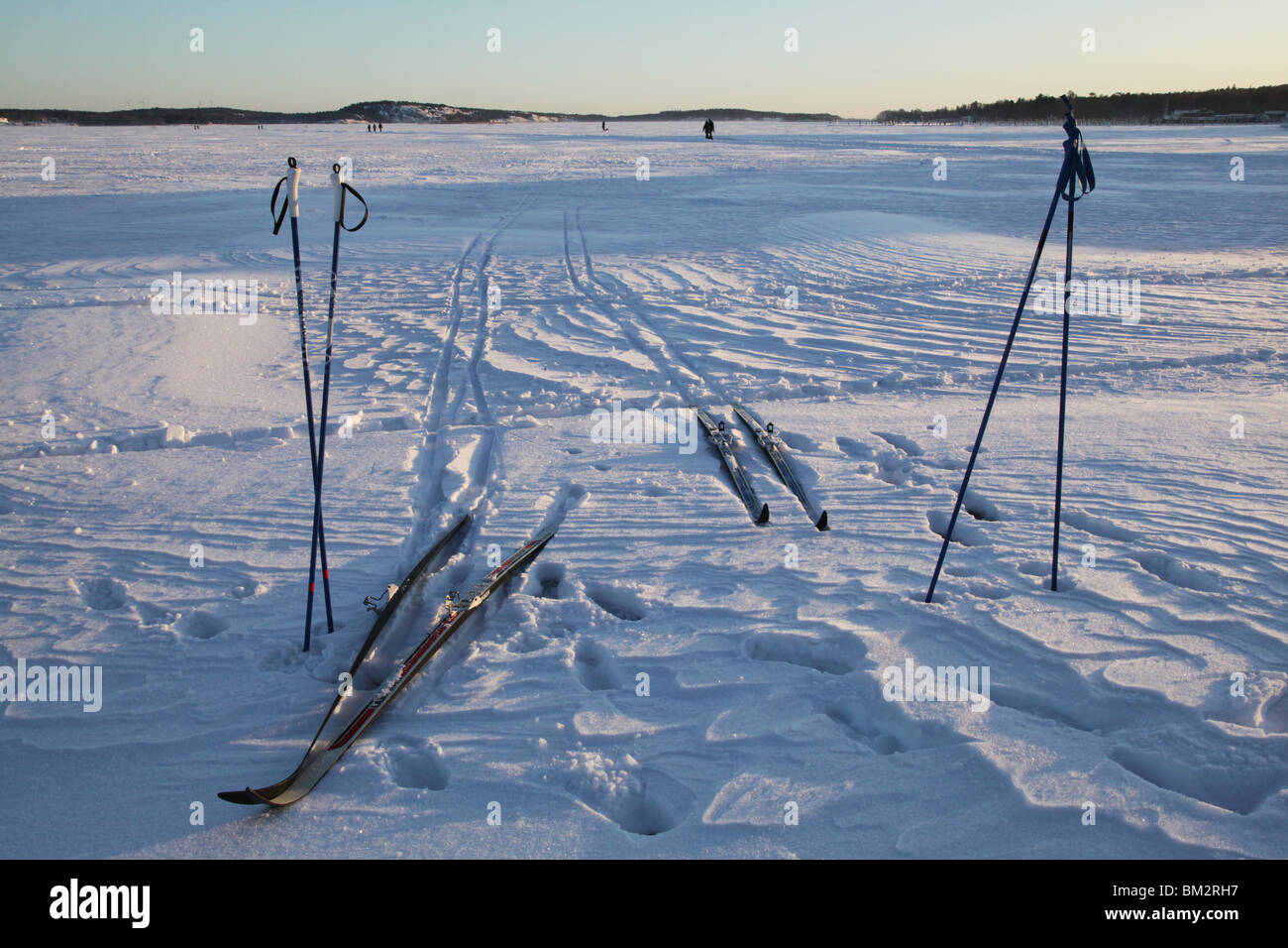 Walking with cross country ski poles ski poles hi-res stock photography ...
