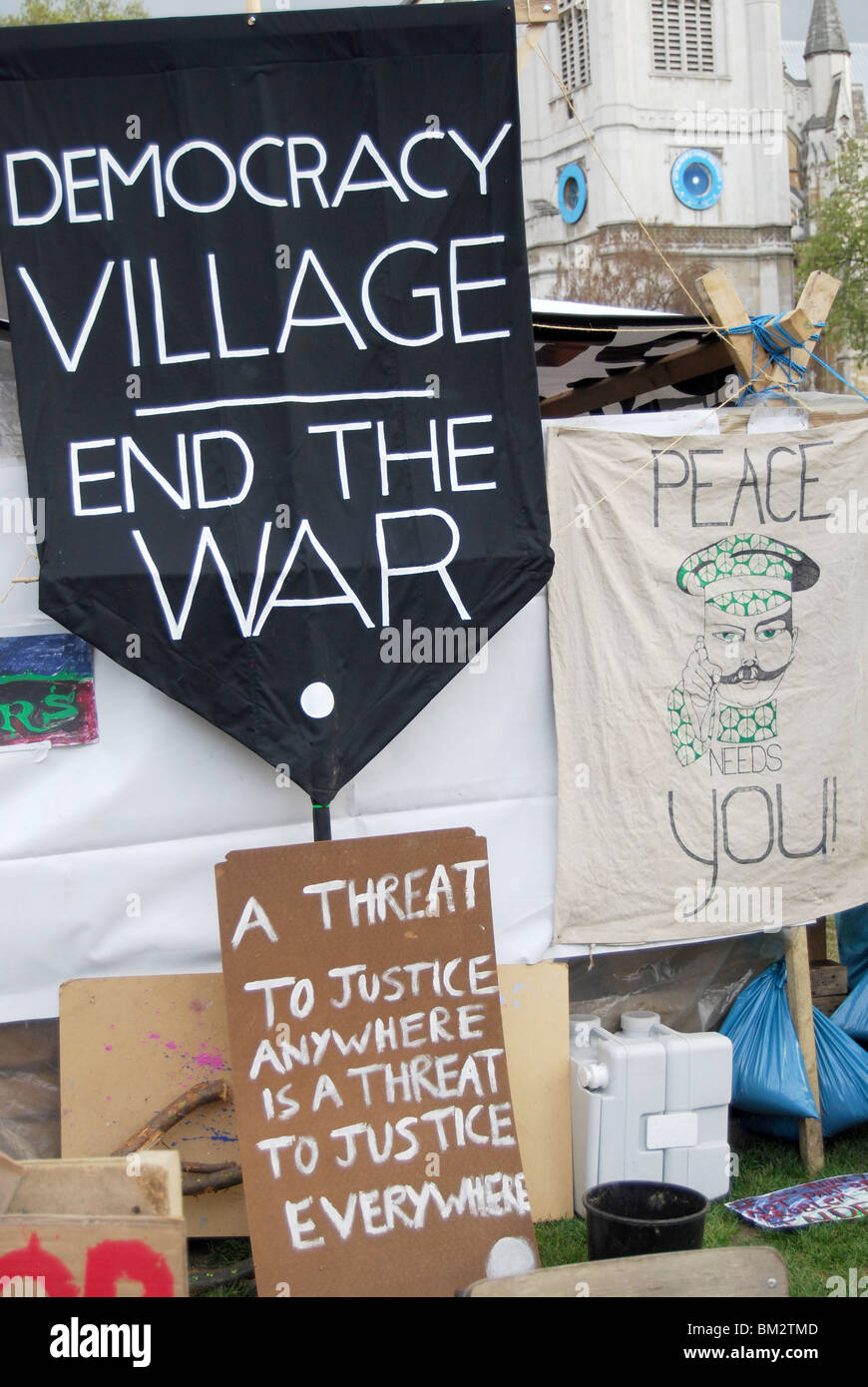Democracy village protest hi-res stock photography and images - Alamy