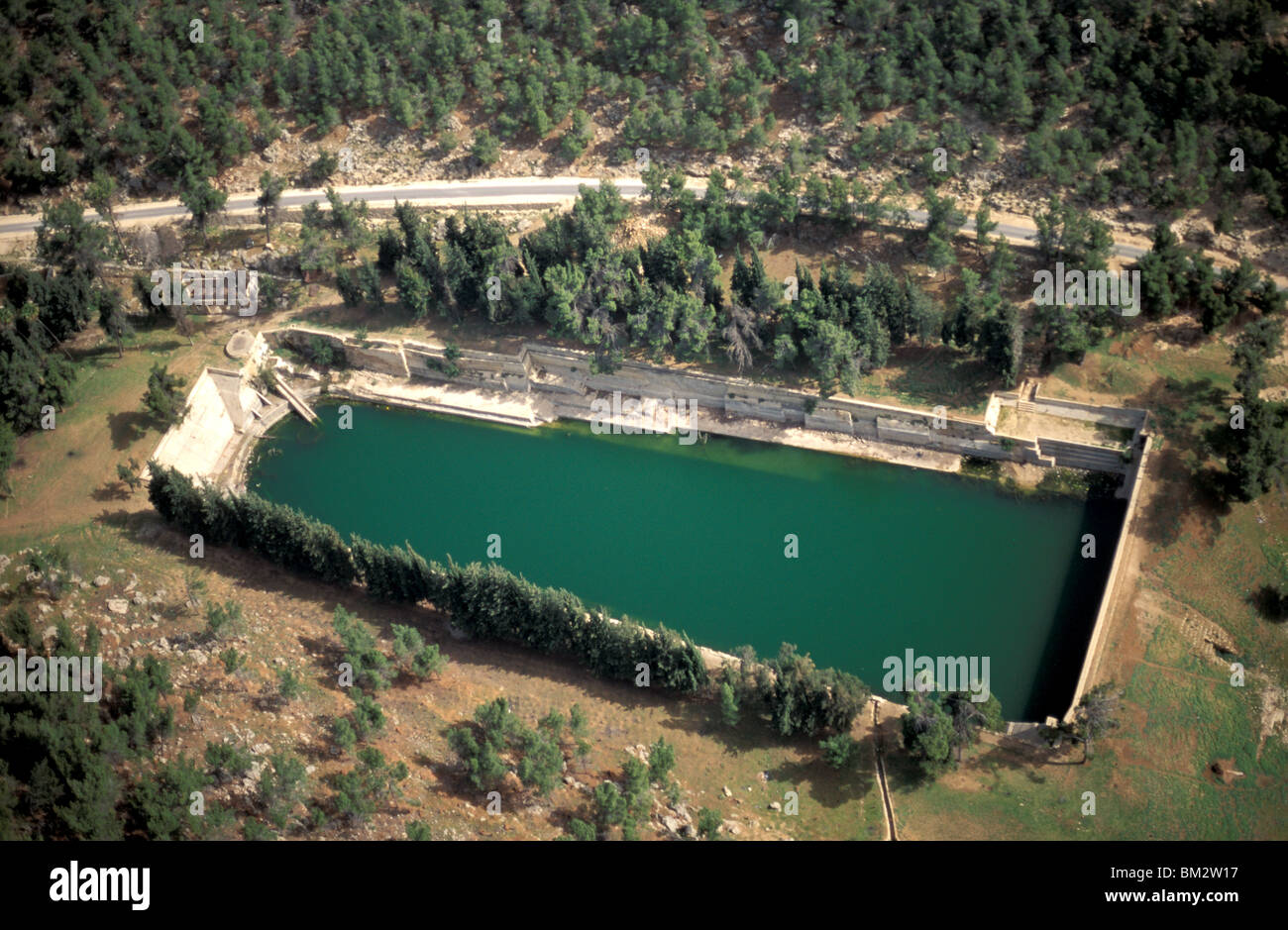 An aerial view of Solomon's Pools Stock Photo - Alamy