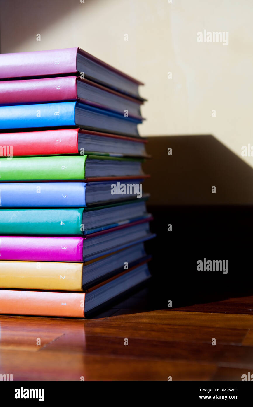 Colorful book stack Stock Photo - Alamy
