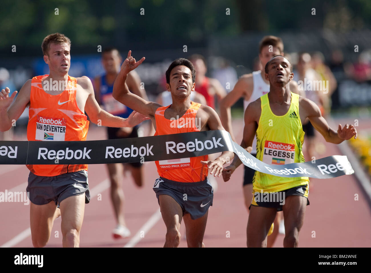 Leonel Manzano (USA) winner competing in the 1500 meters at the 2009 ...