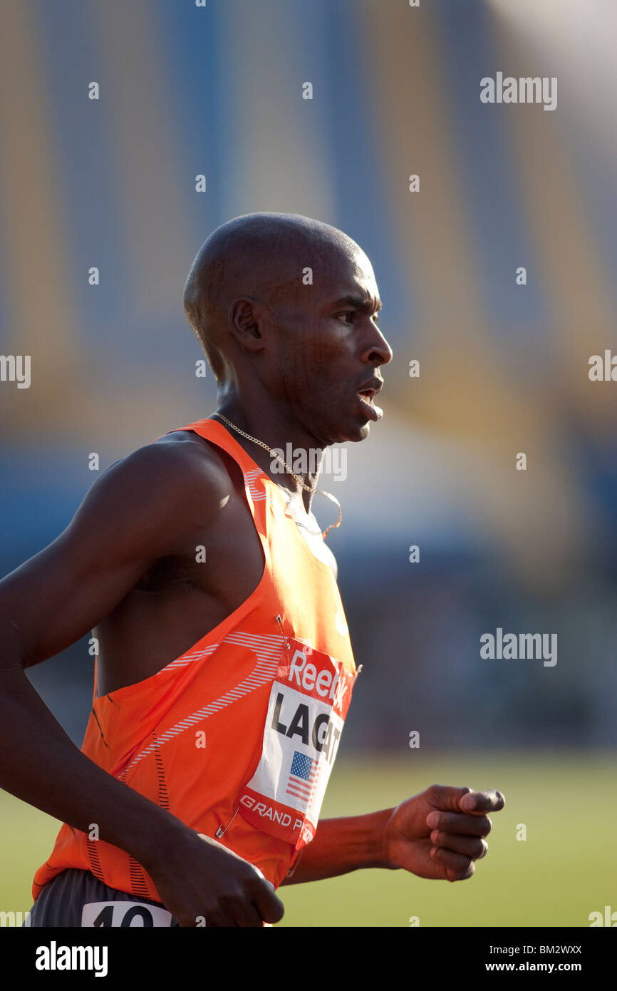 Bernard Lagat (USA) competing in the 5000 meters at the 2009 Reebok ...