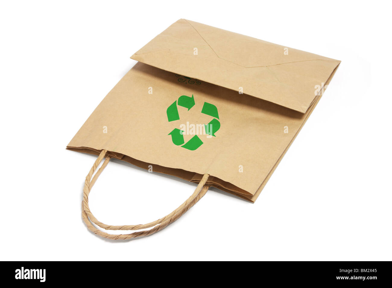 Brown Paper Bag with Recycle Symbol Stock Photo - Alamy