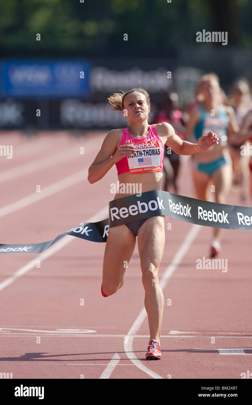 Christin Wurth-Thomas (USA) competing in the 1500 meters at the 2009 ...