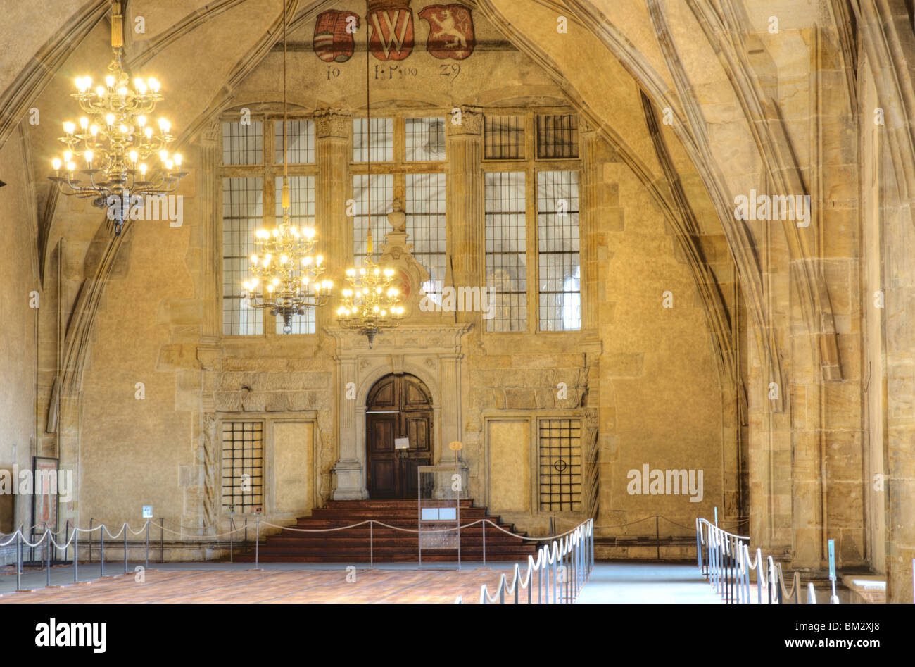 Medieval prague castle interior hall hi-res stock photography and ...