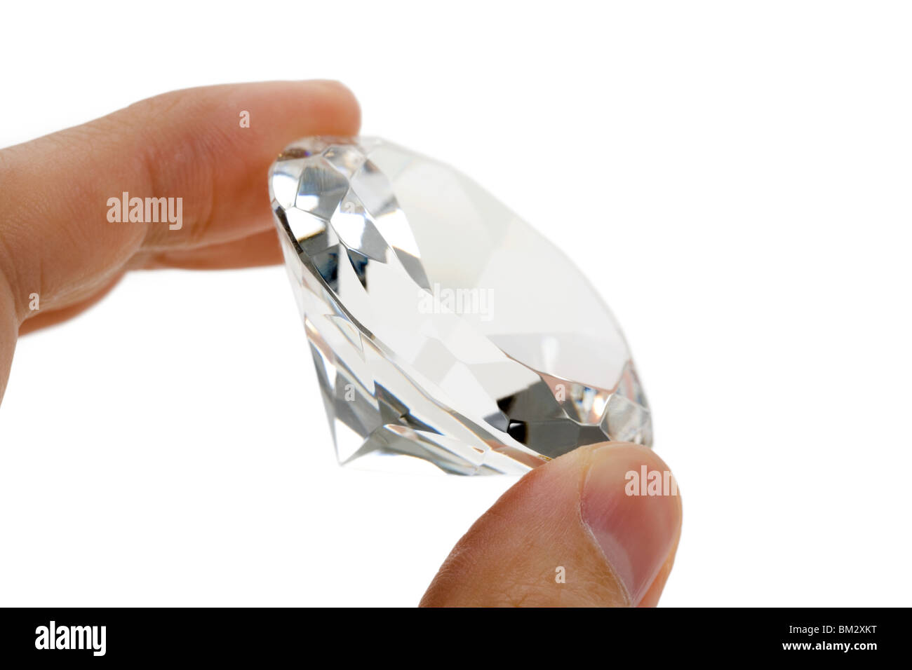 Diamond close up shot with white background Stock Photo - Alamy