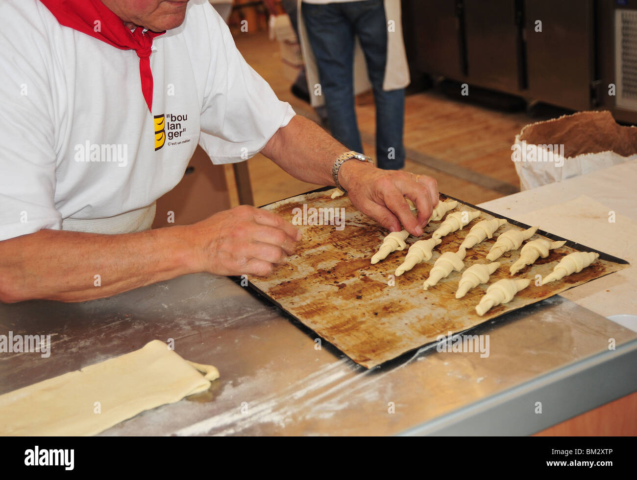 confectioner making pastries in a French bakery Stock Photo - Alamy
