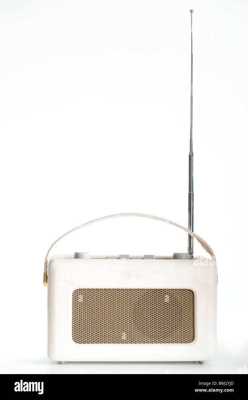 white retro radio Stock Photo - Alamy