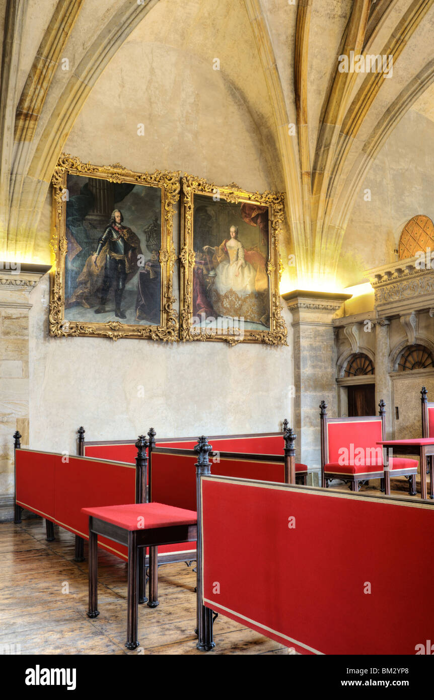 Old Royal Palace,Diet Hall,Prague castle - interior Stock Photo - Alamy