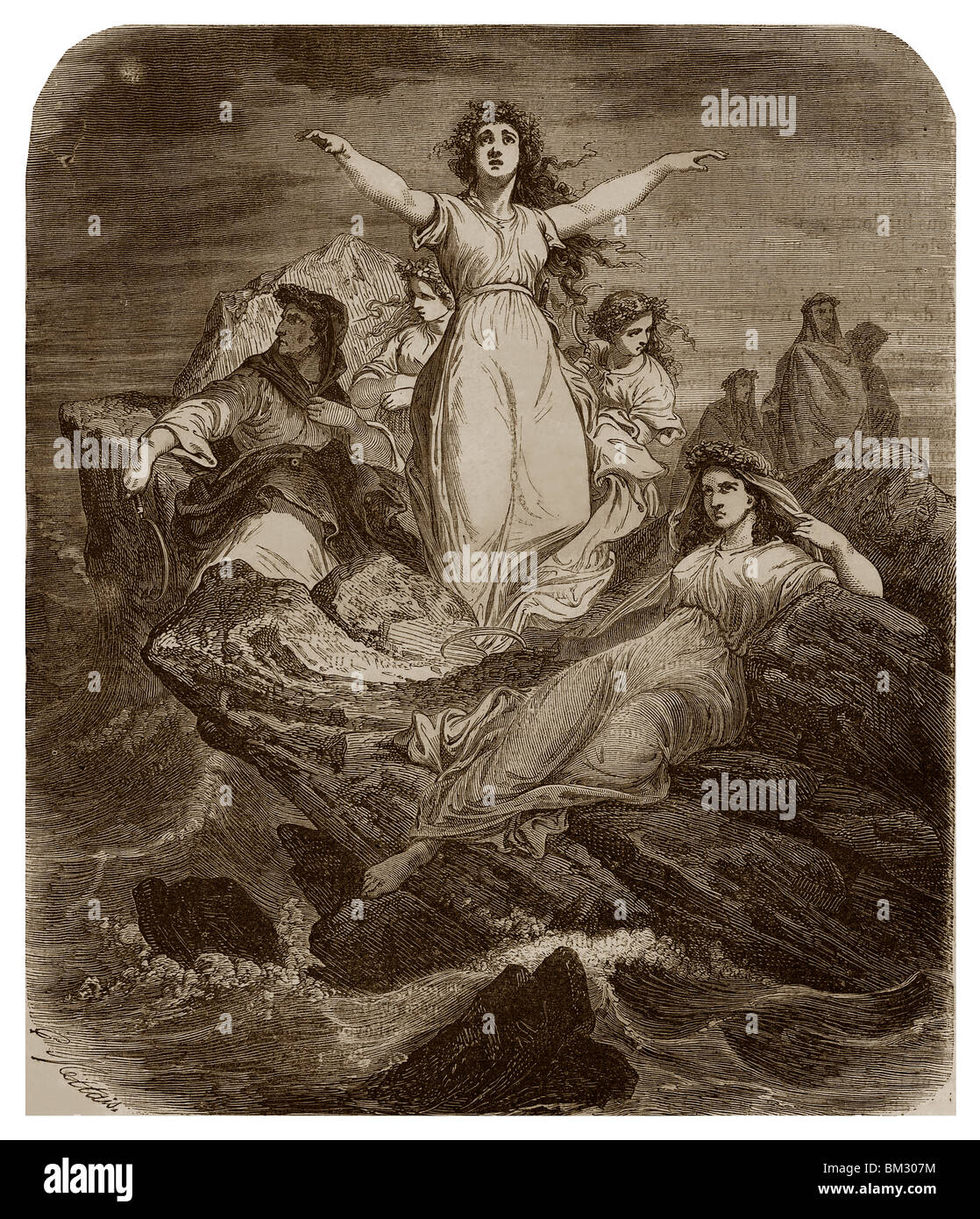 The prophetesses of the Île de Sein or the nine druidesses of the Île ...