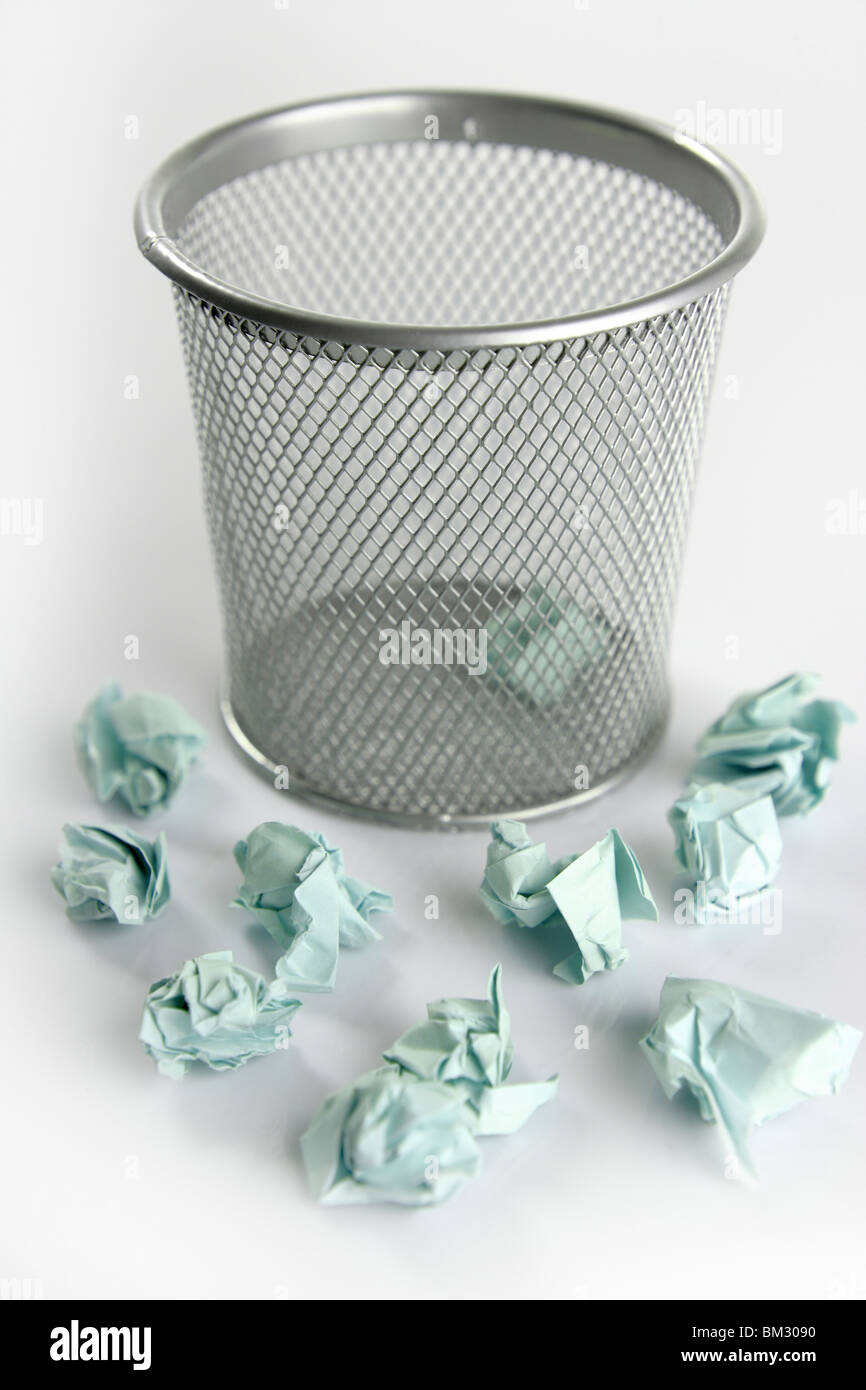 Paper trash isolated over white background Stock Photo - Alamy