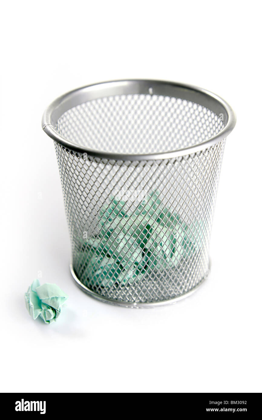 Paper trash isolated over white background Stock Photo - Alamy