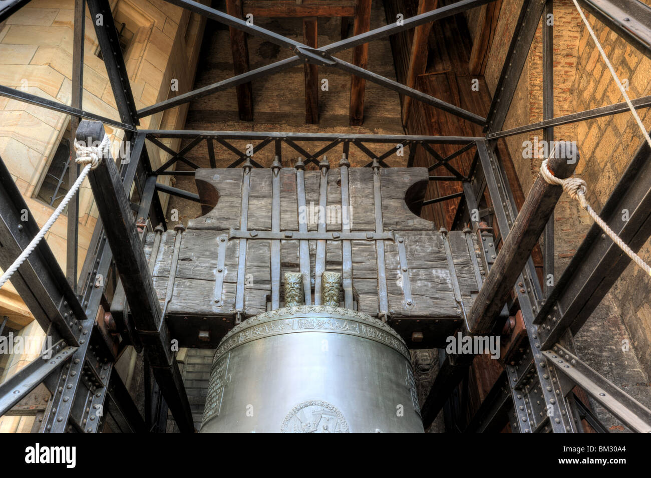 Medieval bell (Zikmund) in St.Vitus cathedral, Prague castle, Prague ...