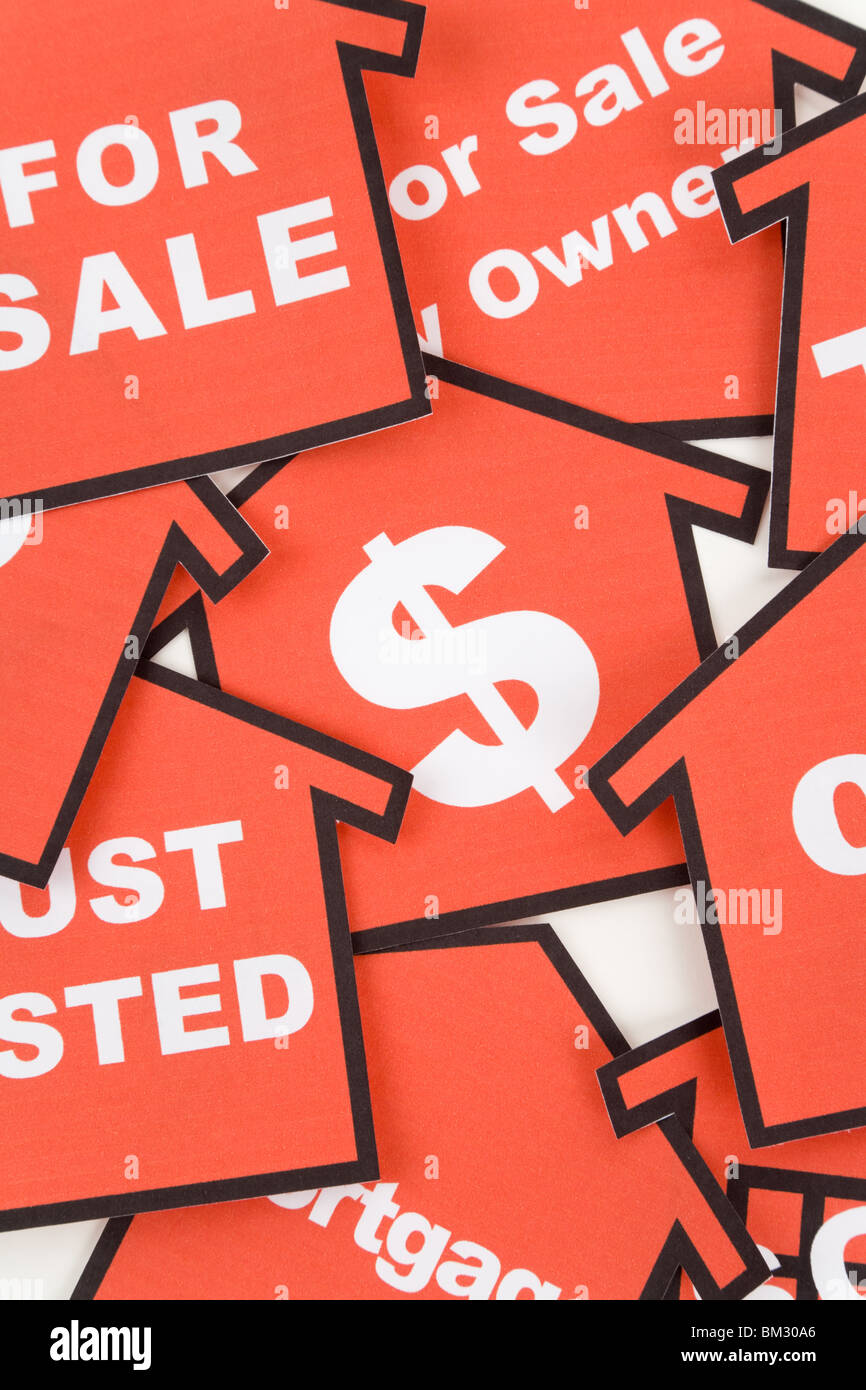 red home sign, Real Estate business Concept Stock Photo - Alamy