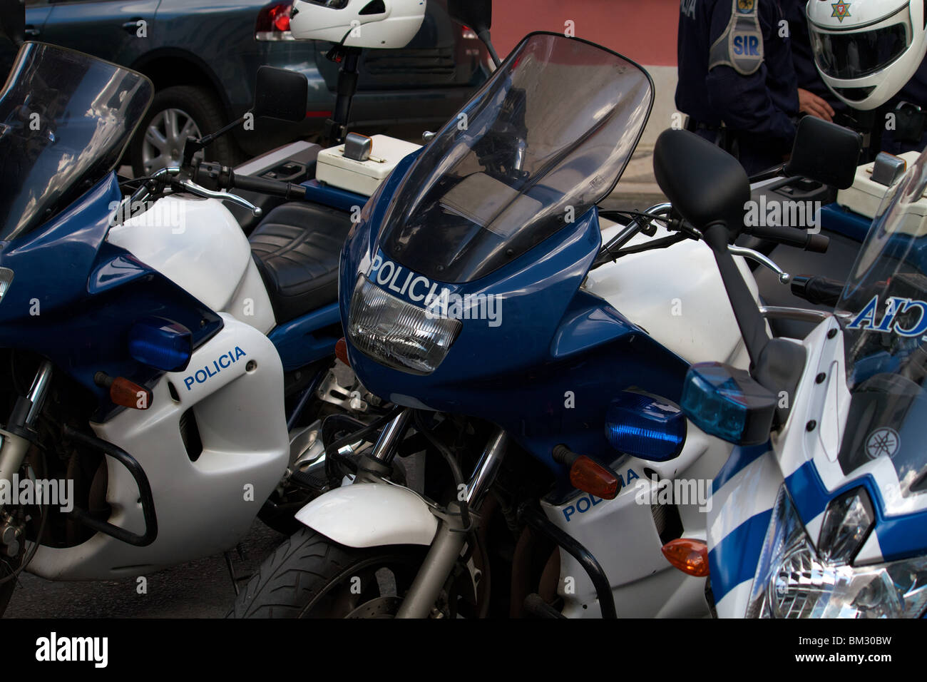 Police Motorbikes and Policeman 11/05/2010 Stock Photo - Alamy