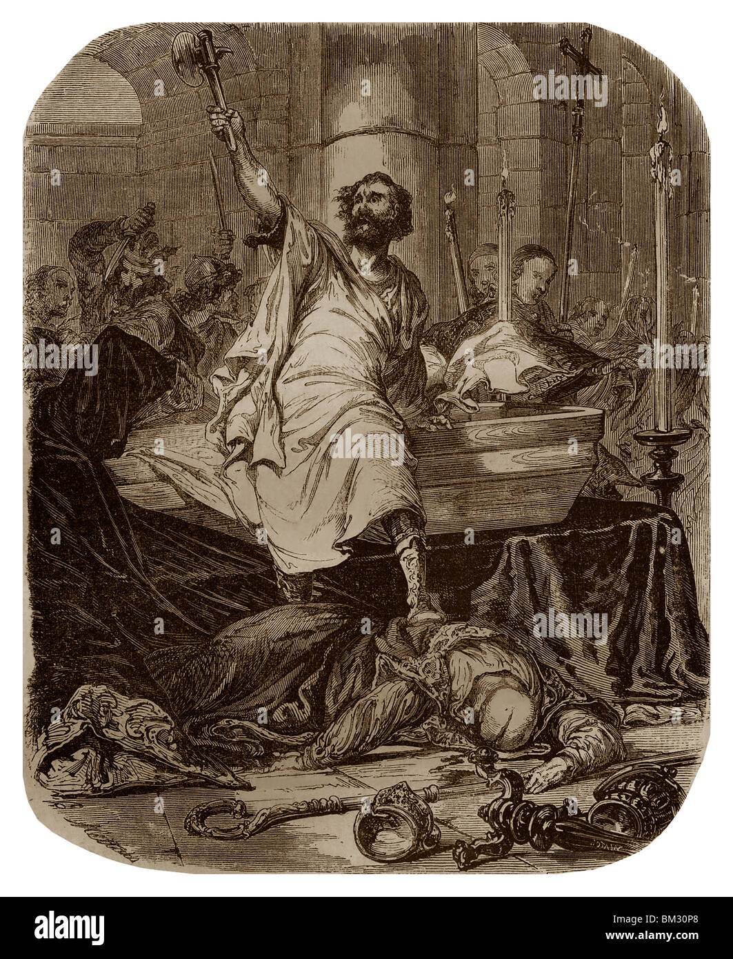 Towards 859, Hastein, Viking leader, shot the bishop of Luna down at ...