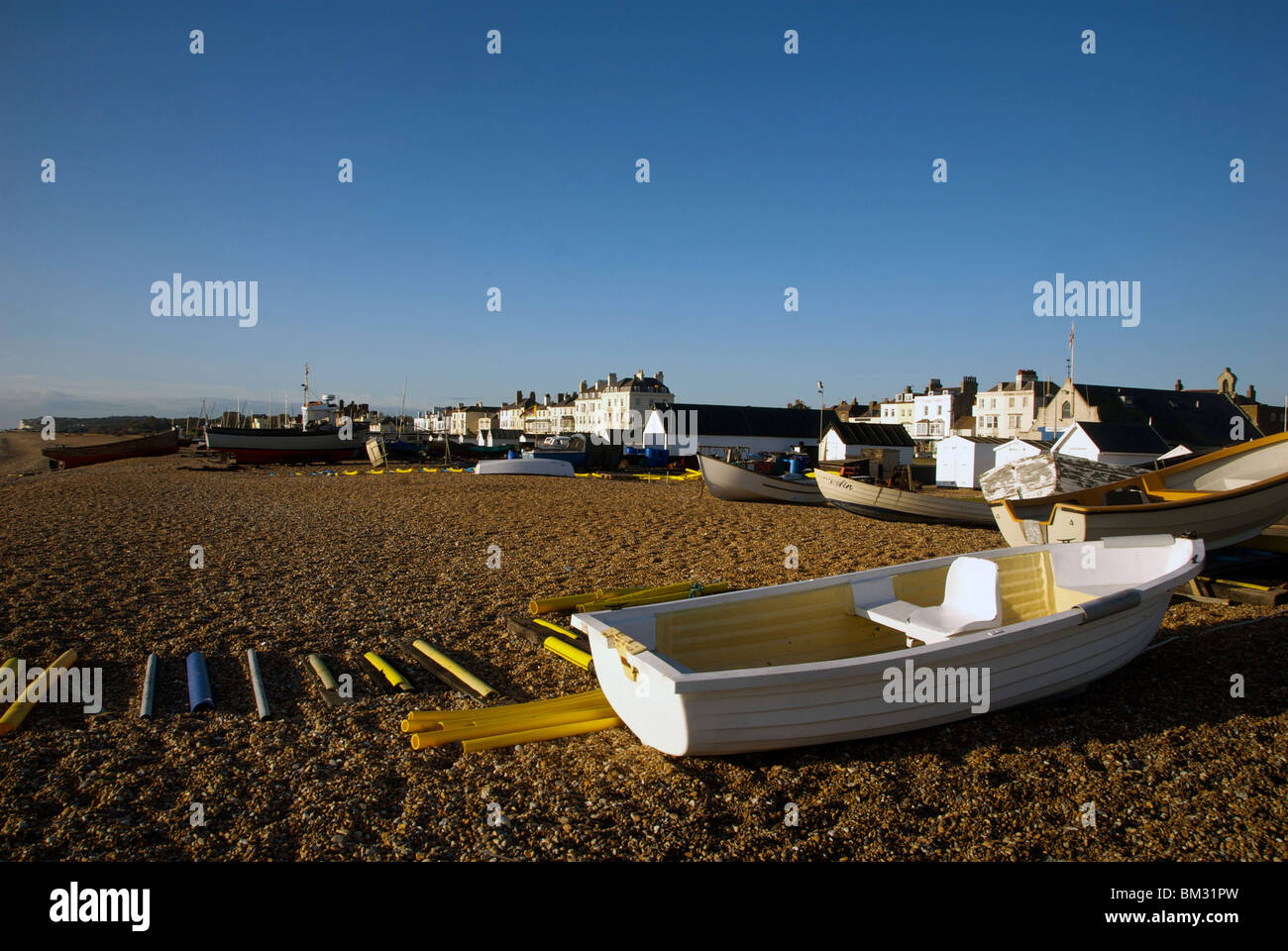 Deal Walmer Kent UK Seafront Beach Fishing Boats Stock Photo - Alamy