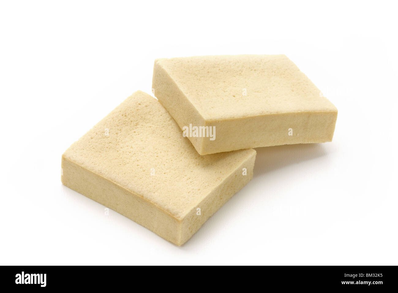 Dried Tofu, white background Stock Photo - Alamy