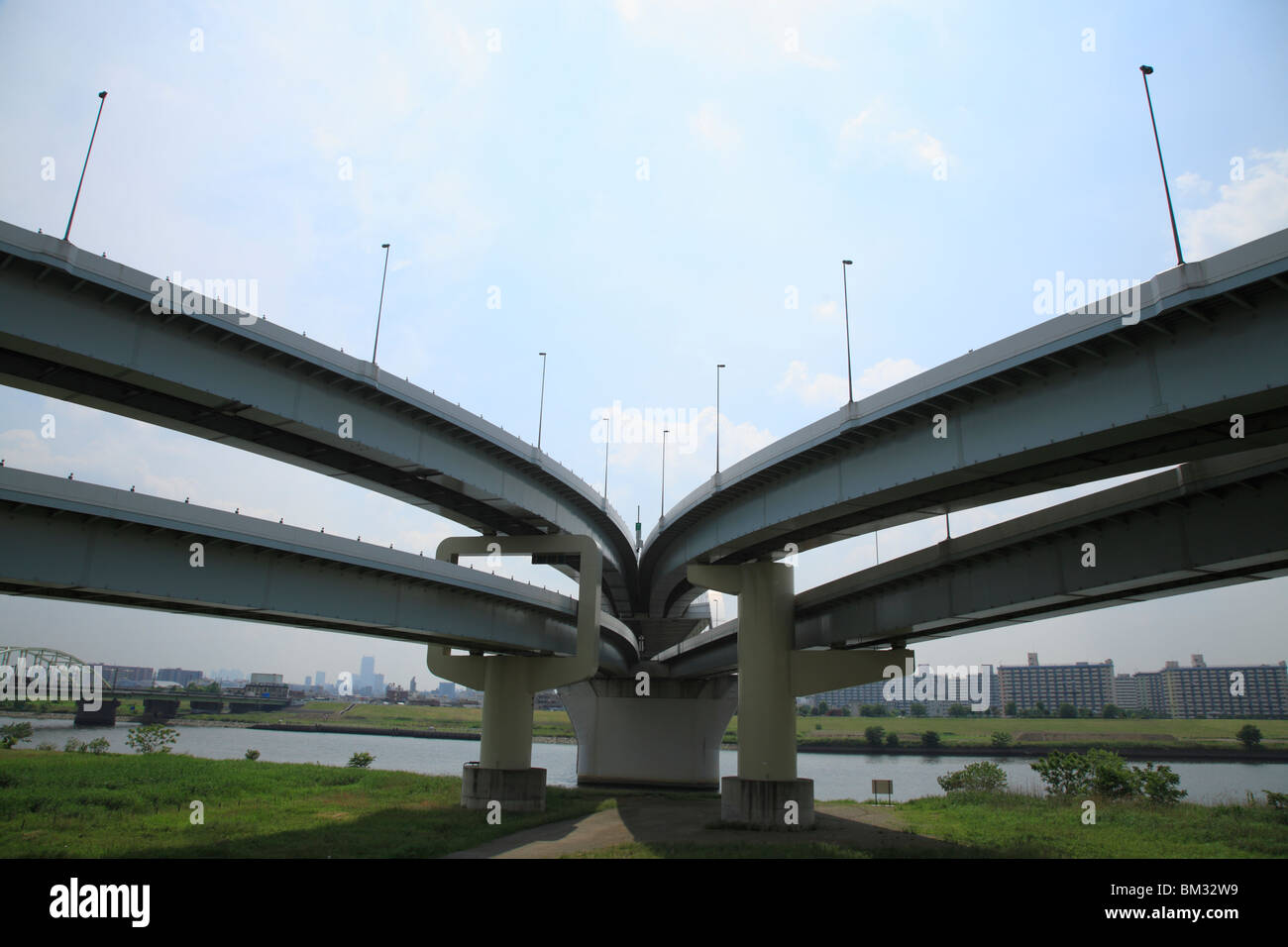 Highway and River Stock Photo - Alamy