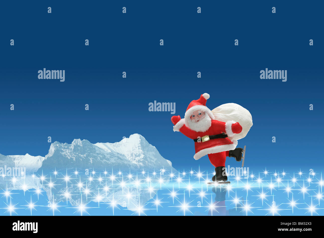 Santa Claus Skating Stock Photo - Alamy