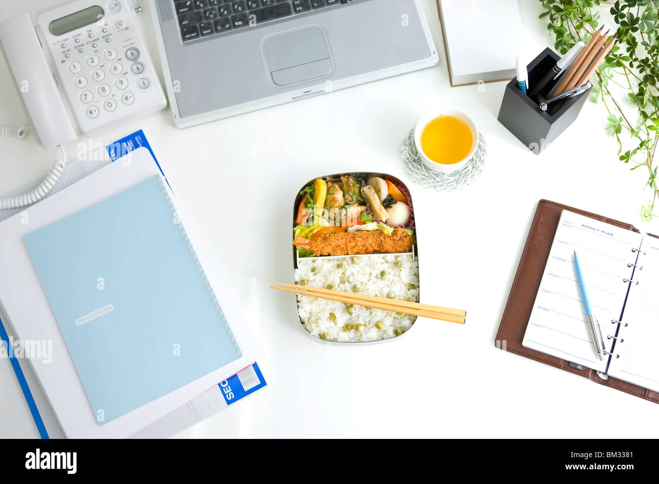 Bento box (Lunch box) on a desk Stock Photo - Alamy
