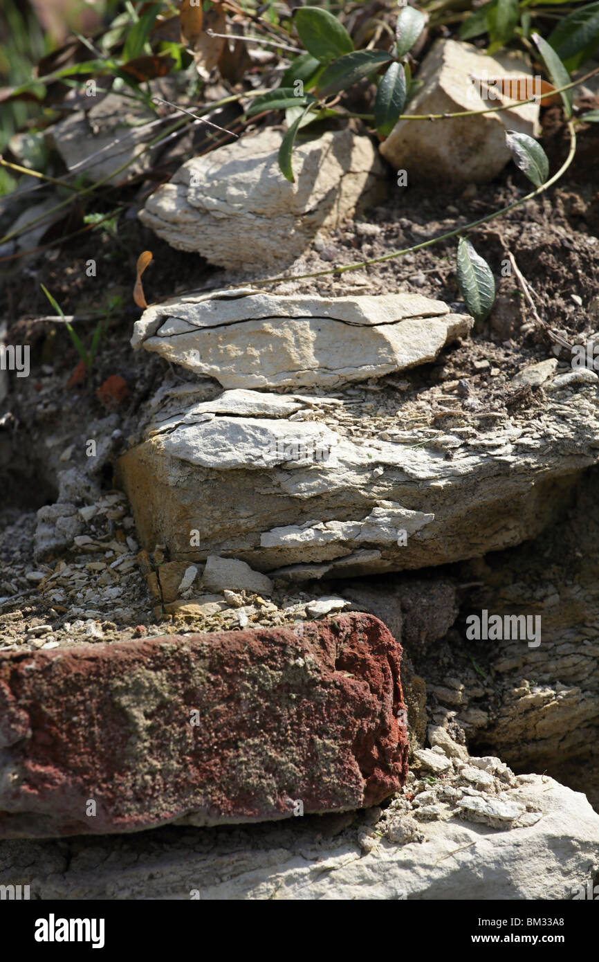 Old rock wall, aged stones Stock Photo - Alamy