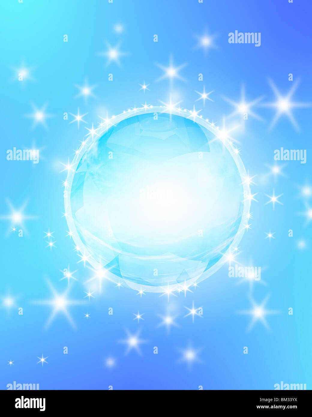 Sparkling Crystal Ball Stock Photo - Alamy