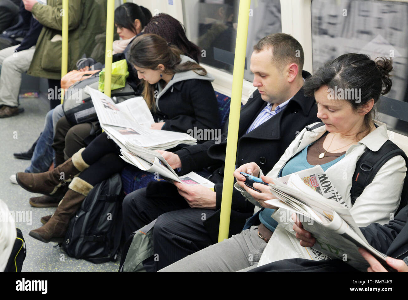 Tube london underground seat hi-res stock photography and images - Alamy