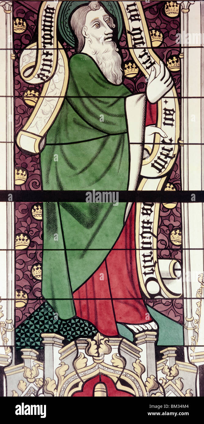 Apostle Thomas, stained glass, 13th century Stock Photo - Alamy