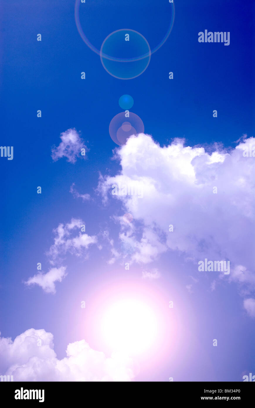 Clouds and sunbeam in sky Stock Photo - Alamy