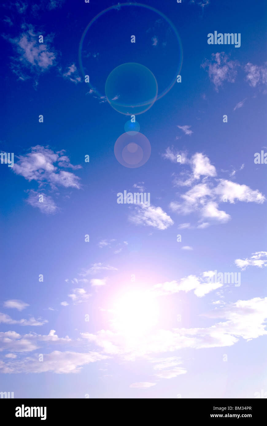 Clouds and sunbeam in sky Stock Photo - Alamy