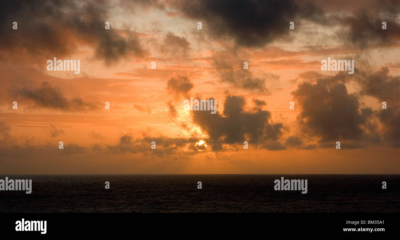 Sunset over sea Stock Photo - Alamy