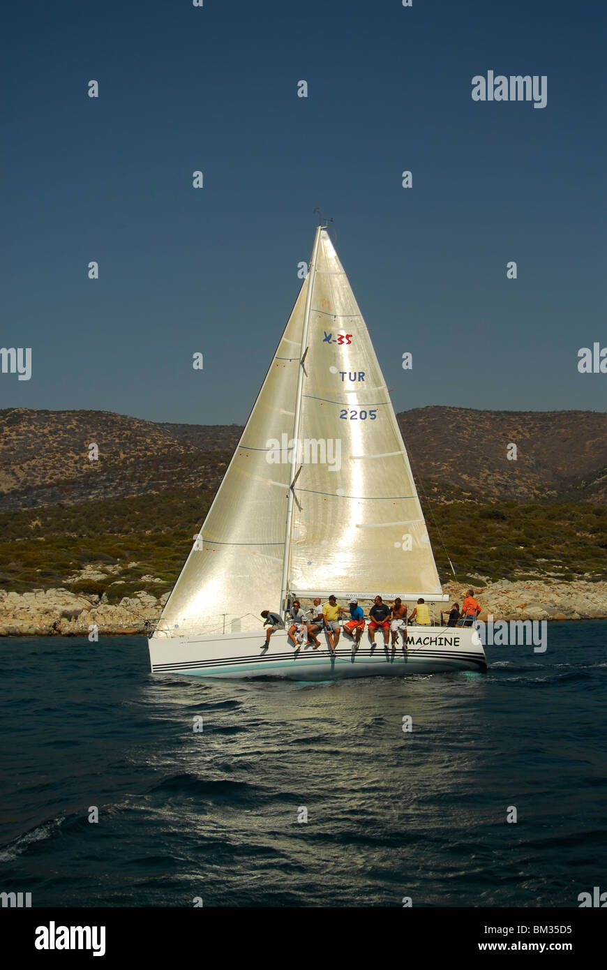 sailboats racing at the Mediterranean sea Stock Photo - Alamy