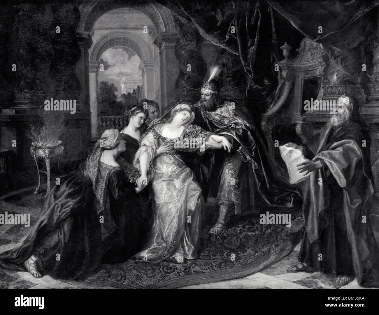Esther Before King Ahasverus by Antoine Coypel, illustration, (1661 ...